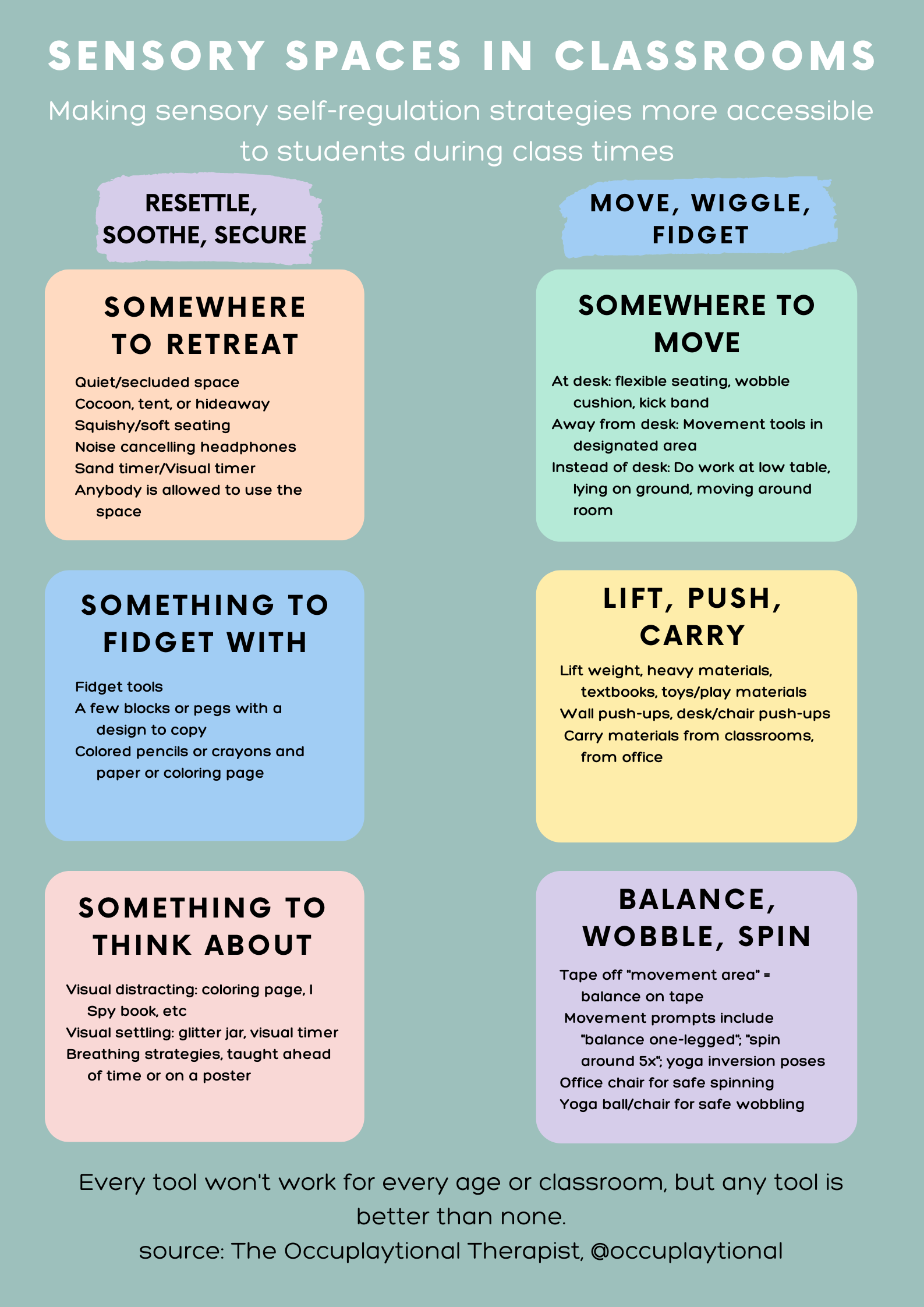 Creating “Calming Sensory Spaces” in the Classroom - The Occuplaytional ...